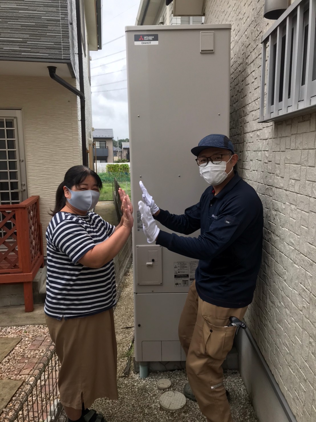 サンデンエコキュートEBS-37QTA2から三菱エコキュートSRT-S465U｜エコキュート交換工事事例｜千葉県四街道市もねの里